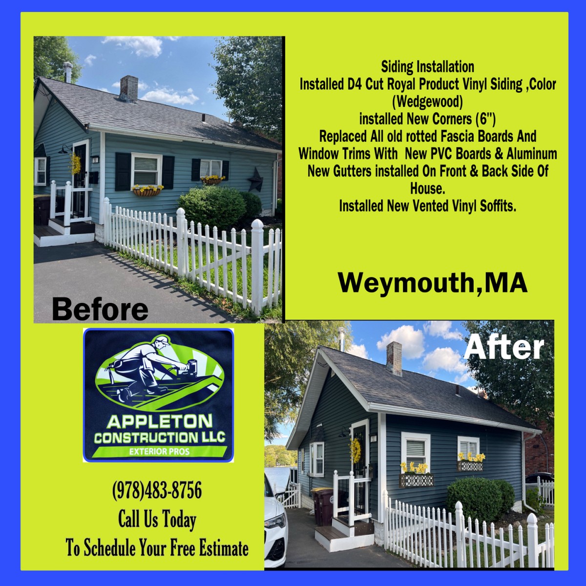 Appleton Construction LLC Manchester, NH, 03103 | Networx